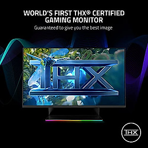 Razer Raptor 27" Gaming Monitor: WQHD (2560x1440) - IPS-Grade - 165Hz - 1ms Response - HDR 400 - NVIDIA G-Sync Compatible & AMD FreeSync - Solid Aluminum Base Chroma RGB