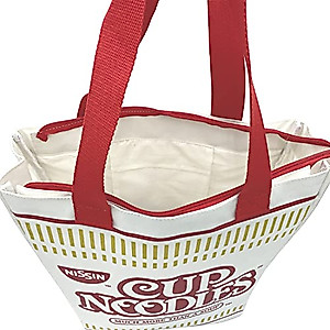 Nissin Cup Noodles Tote Bag Red/White, 4"D x 12"W x 14" H