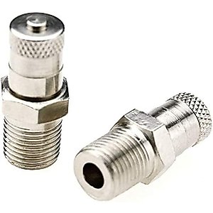 2 pcs 1/8 Inch BSPT BSP Schrader Tank Valve 25mm Wheel Air Compressor 35 Bar 500 PSI