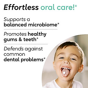 BioGaia Prodentis Kids | Dental Probiotics for Teeth and Gums | Promotes Good Oral Health & Gut Health Too | Oral Probiotics | 30 Apple-Flavored Lozenges | 1-Pack