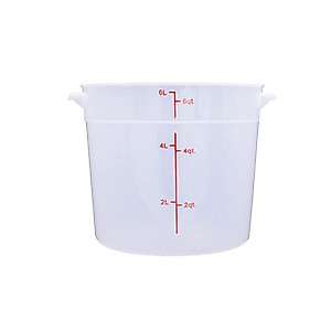 CenPro 29A-047 Round Food Storage Container - 6 Qt. Capacity - Translucent - NSF (Lid Sold Separately)