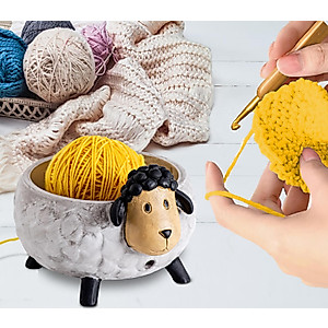 Sheep Yarn Bowls for Crocheting Resin Crochet Bowl Large Yarn Bowl for Knitting Durable Yarn Holder