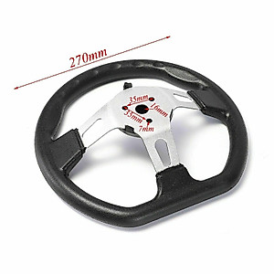 YC Yier 29" Go Kart Rear Live Axle Kit, 6" Complete Wheels Tires, T8F Sprocket, 3 Stud Hubs, Brake, Front Steering Wheel Gear Rack Shaft Assembly for DIY Drift Trike Parts ATV Quad Buggy Tricycle