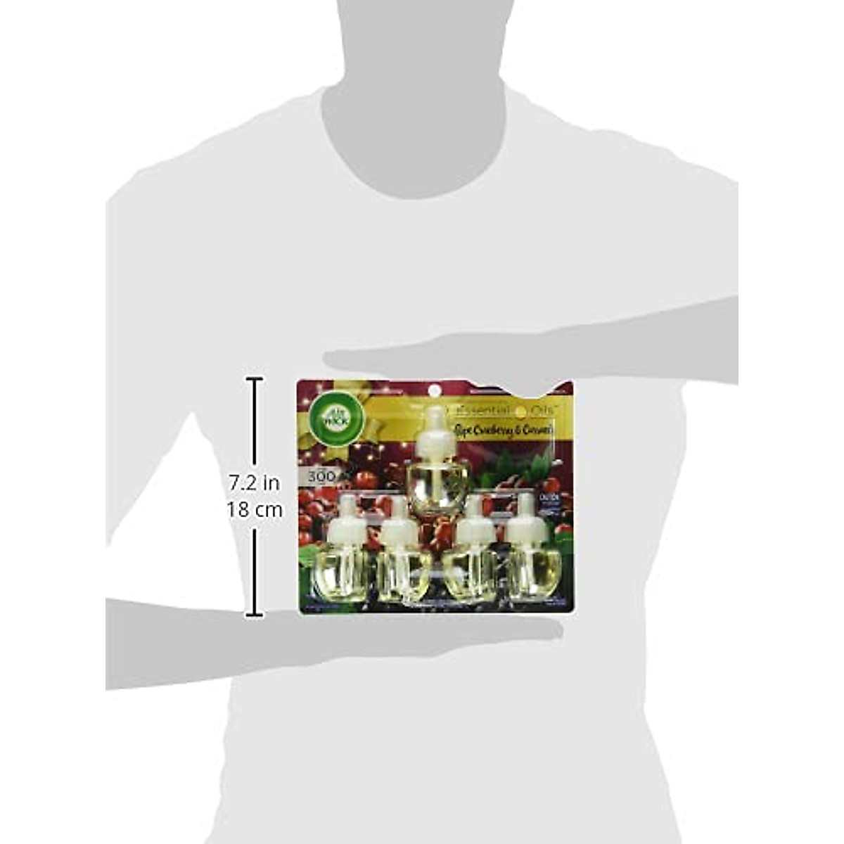 Air Wick Plug In Scented Oil Refill, 5 ct, Ripe Cranberry and Currants, Air Freshener, Essential Oils, Fall Scent, Fall decor