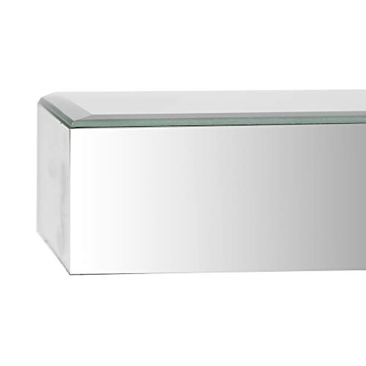 Gallery Solutions 22" Mirrored Floating Wall Shelf Ledge Silver