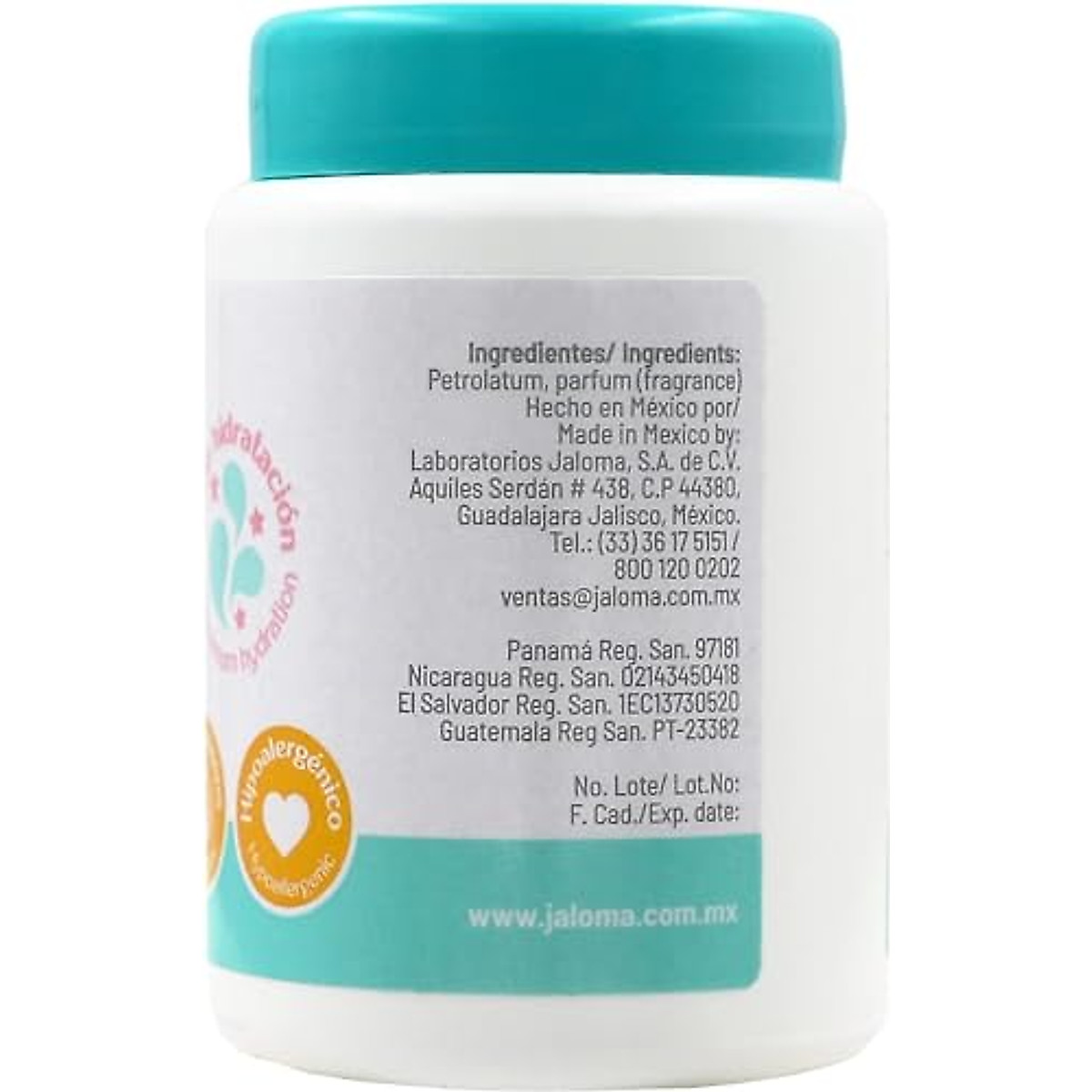 Jaloma Baby White Petrolatum, Prevents Diaper Rash, Softens Baby Skin, 3-Pack of 2.11 Oz, 3 Jars