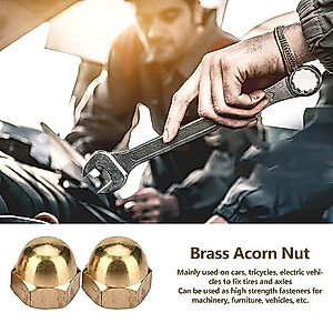 acorn dome head hex nuts,threaded dome cap nuts, Hex Acorn Cap Nut Decorative Round Head Cover Dome Nuts Kit Dome Head Cap Hex Nuts Set Fasteners for Machinery, Furniture, Vehicles, Etc(M5(20PCS)) ( C