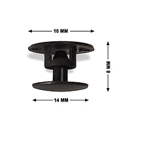 VMAXTANKS Croc Replacement Rivets, 10pcs Clog Garden Shoe Repair Rivets Compatible for Crocs-Styled Shoes Strap Button Replacement, One Size, Black