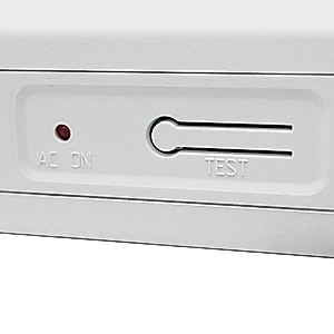 LFI Lights | Combo Red Exit Sign with Emergency Lights | White Housing | All LED | Two Adjustable Square Heads | Hardwired with Battery Backup | UL Listed | (2 Pack) | COMBOLG-R