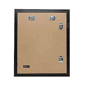 FrameWorks 10” x 12.5” Black Wooden Kid Art Frame with Gallery Style Edges, Tempered Glass, and Elastic Straps 2-Pack