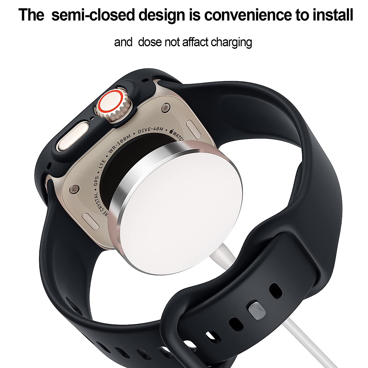 Charlam Compatible with 49mm Apple Watch Screen Protector Ultra iWatch Case Cover, 3 Pack Hard PC Edge Bumper Cases Full Coverage Touch Sensitive Protective Screen Covers, Red/White/Black, 49mm