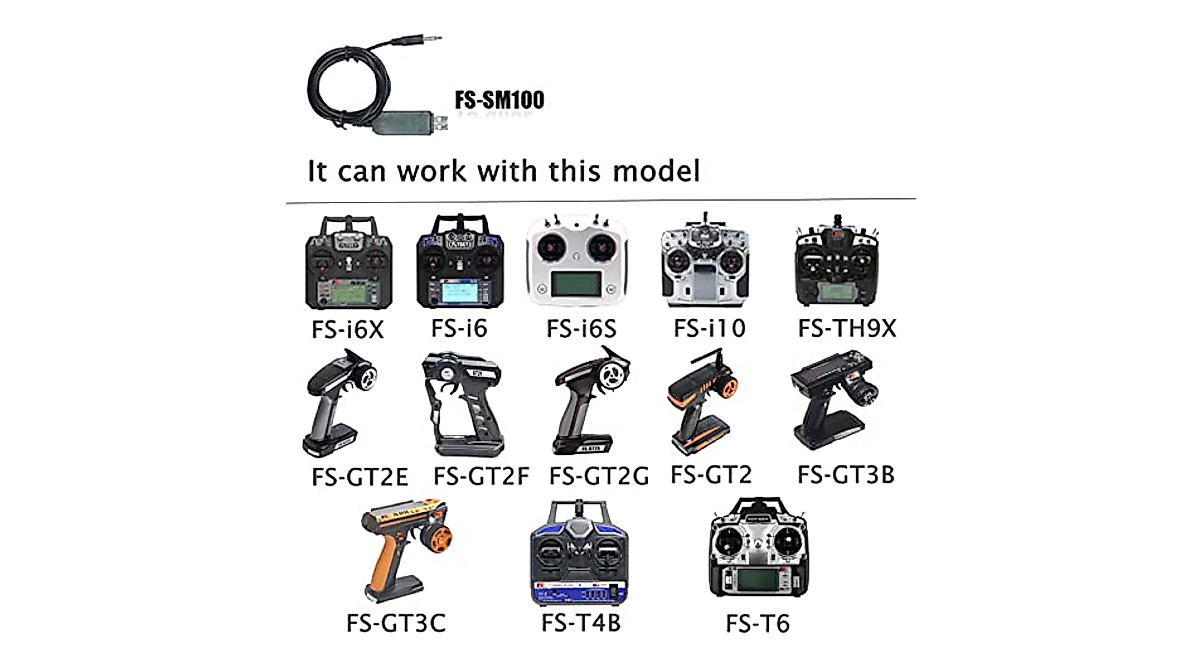 RCmall Flysky USB Flight Simulator Adapter Cable | Compatible with FS-i ...