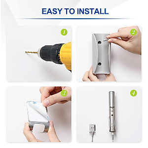 LANMU Wall Mount Holder Compatible with Shark FlexStyle, Curling Iron Organizer Hair Dryer Styling Wand Storage