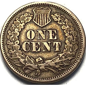1864 P Indian Head Cent Copper Nickel Penny Seller Fine