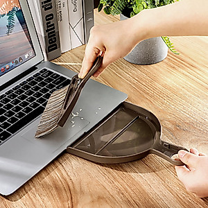 Domensi 12 Sets Small Broom and Dustpan Set Mini Dustpan and Brush Set Hand Broom and Dustpan Set Mini Broom and Dustpan Small Dustpan and Brush Set for Home Table Desktop Floor Kitchen Cars Cleaning