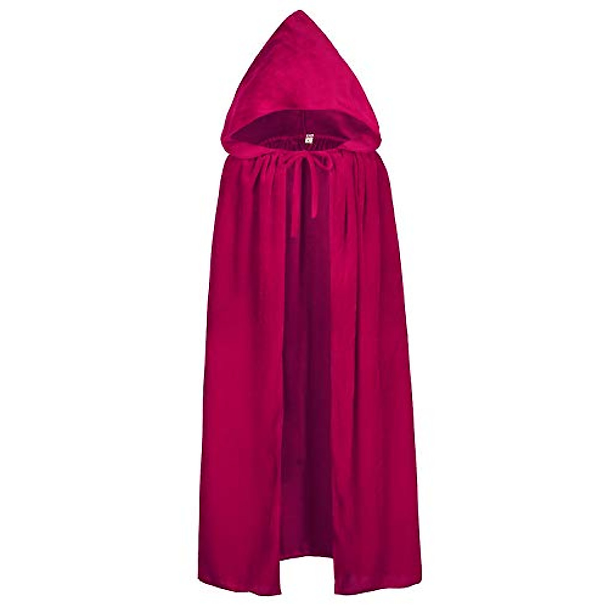 Aricy Kids Hooded Cloak Cape Christmas Halloween Role Play Cosplay Costume, Velvet Burdundy, M/ages 5-7