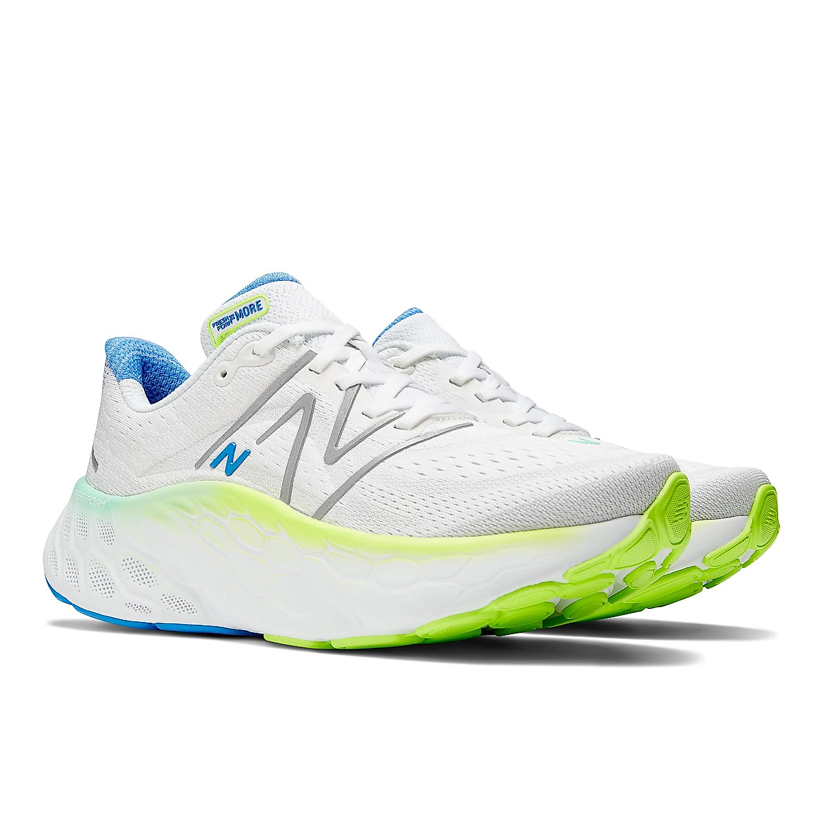 New Balance Women's WMORV4 Running Shoe, White/Cobalt, 8