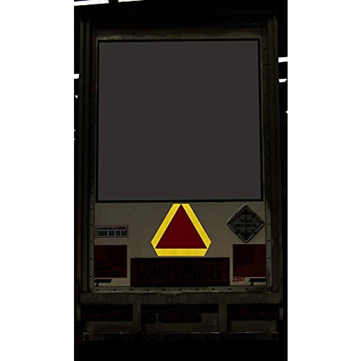 IGNIXIA (Pack of 02) Slow Moving Vehicle Sign, PVC Vinyl Decal Slow Moving Vehicle Triangle Sticker, 14”x 16” Inches Orange base with Reflective border, UTV, safety Triangle signs