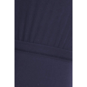 Leggings Depot Womens 1" Waistband High Waisted Solid Leggings Pants (Full Length, Navy, One Size Plus)