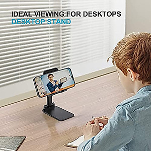 Cat in Suit Pipe Cell Phone Stand Foldable Adjustable Cellphone Holder Desktop Dock Compatible with iPhone Switch Tablets (4-13")