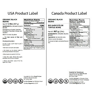 Food to Live Organic Black Beans, 2 Pounds – Non-GMO, Whole Dried Beans, Sproutable, Vegan, Kosher, Bulk. Great Source of Plant Based Protein, Fiber. Great for Soup, Salads, Chili.