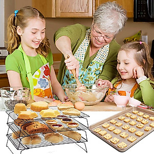 Tier Cooling Rack, Stackable Baking Rack Shelf, Kitchen Cookie Cooling Rack Baking Supplies for Bread Cake Biscuits and More (3-Tier Cooling Racks)