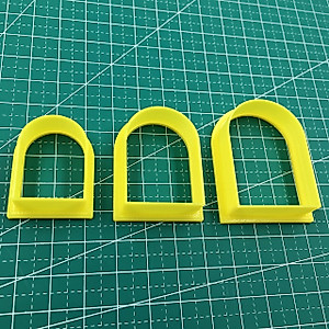 Set of 3 Arch Clay Cutter Set, Cookie Cutter, 3D Polymer Clay Cutter