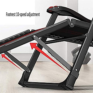 XZGDEN Lightweight Camping Chairs Garden Loungers Folding Chair Folding Sun Lounger, Office Leisure Home Siesta Chair Lazy Sofa with Massage Armrests Removable Headrest, 5-Tooth Adjustment Chair