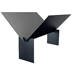Newspaper Baskets Magazine Rack Black Metal V-Shaped Iron Decorations Living Room Study Model Room Desktop Soft Decorations (Color : Black, Size : 362622cm)