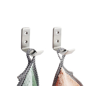 Ulifestar Wall Hooks 6 Pcs, Stainless Steel Coat Hooks for Hanging Towels Hats Keys Plants,Heavy Duty Metal Bathroom Hooks Wall Mounted with Screws (Silver Small)