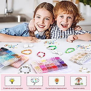 QUEFE 15350pcs, 72 Colors Clay Beads for Bracelet Making Kit, Jewelry Making Kit for Girls 8-12, Polymer Heishi Beads, Letter Beads for Jewelry Making, for Gifts, Crafts, Preppy