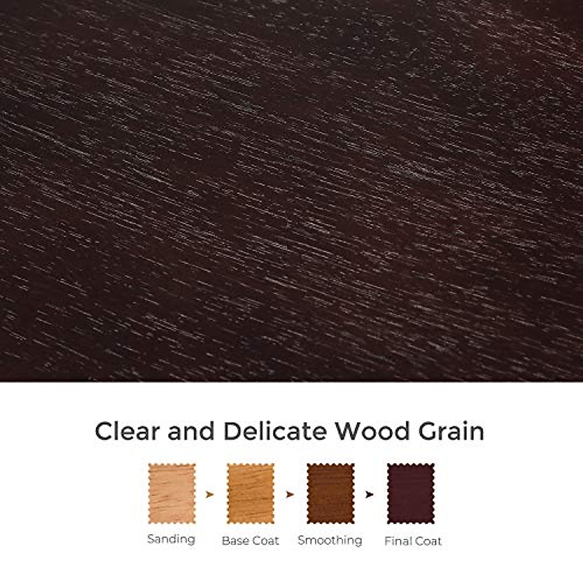 VASAGLE Vanity Makeup Set with 7 Drawers, 2 Brush Slots and 4 Open Compartments, Tri-Folding Mirror, Dark Espresso