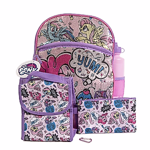 RALME My Little Pony Purple Sequin Back to School Essentials Set for Girls