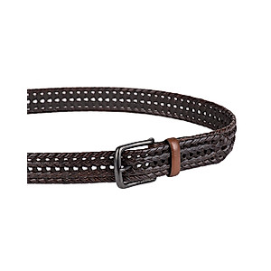 Columbia Men's Braided Belt-Casual Dress with Single Prong Buckle for Jeans Khakis, Tan, Large (38-40)