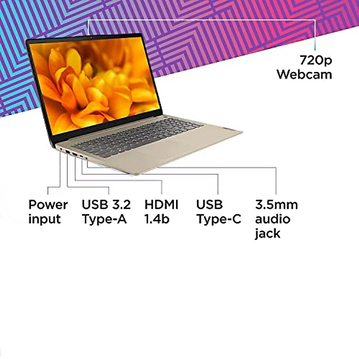 Lenovo 2022 Newest IdeaPad 3 Laptop, 15.6" FHD Display, AMD Ryzen 5 5500U, 8GB DDR4 RAM, 256GB SSD, AMD Radeon 7 Graphics, Webcam, WiFi, HDMI, Windows 11 Home with JAWFOAL