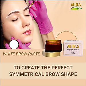 MINA White Mapping Brow Paste 5g | Draw Or Sketch The Right Shape Of The Eyebrow | Help To Perfect Your Brow Tinting