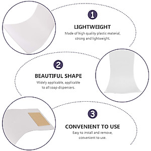 Hemoton 1Pc Water Tray drip Tray for Automatic soap Dispenser Conditioner Bottles drip Catcher Foam soap Plastic Container Anti-Leakage Soap Dispenser Tray Blush handwashing Fluid White