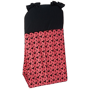 One Grace Place Sassy Shaylee Diaper Stacker, Black and Pink