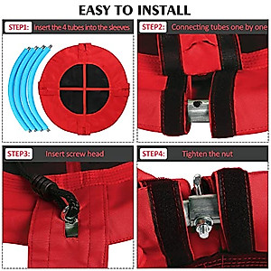 Display4top Spider Web Swing, 24" Kids Tree Swing Platform with 60" Detachable Nylon Ropes, Max 400 Lbs, Great for Park Backyard Playground Outdoor, Fun for Kids(Red)