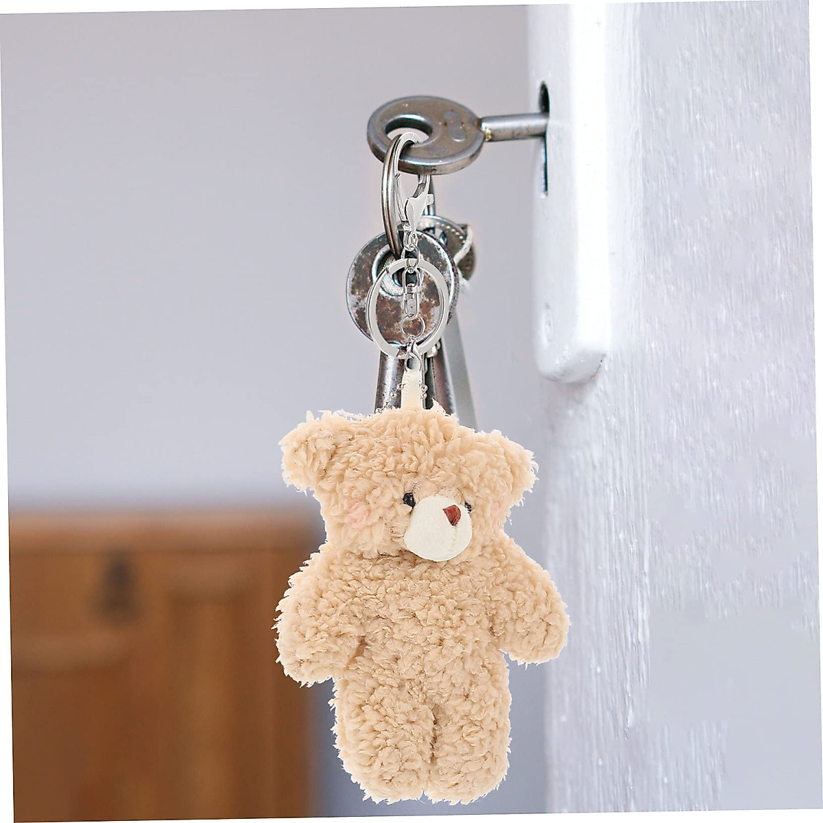 BESTOYARD 8 Pcs Key Chain Pendant Bear Purse Car Keychain for Women Baby Bath Mitten Fluffy Kawaii Keychain Car Key Ring Keychain for Backpacks Kawaii Bag Kid Accessories Cute Alloy