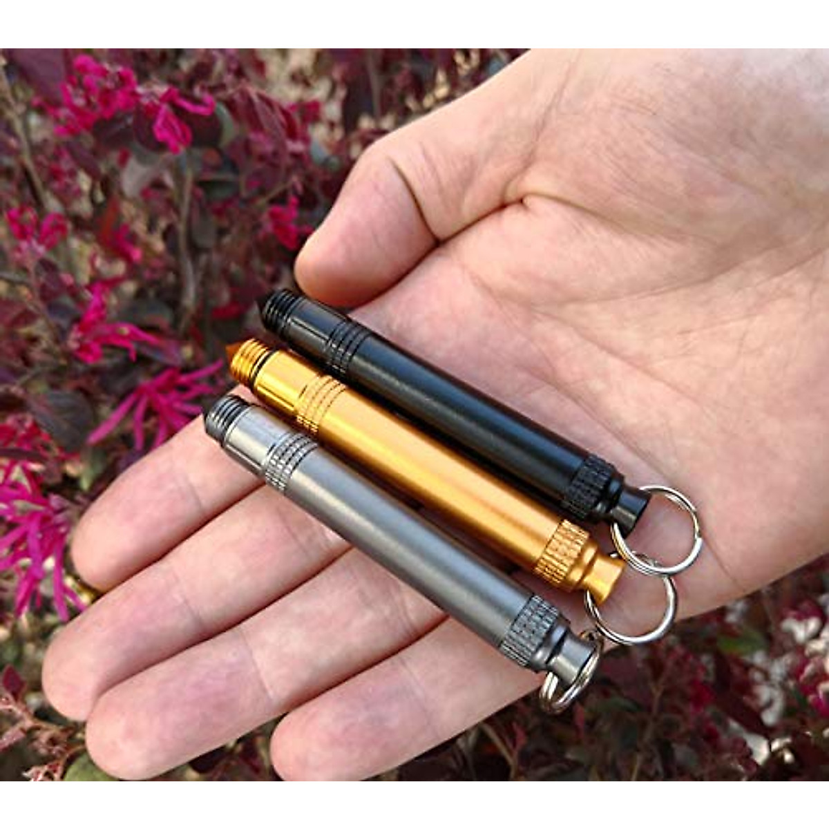 SZHOWORLD Portable Aluminium Alloy Mini Knife - Compact Pocket Knife - EDC Lightweight Daily Knife with 3Cr13 Stainless Steel Blade and Glass Breaker (Black)