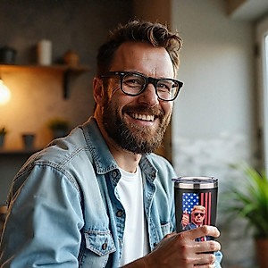 Gifts for Husbands, Wedding Anniversary, Best Husband Gifts Ever, Cool Birthday Ideas for Husbands, Gift for Him Valentines Day, Top Christmas Gifts for Husband from Wife - 20oz Trump Husband Tumbler