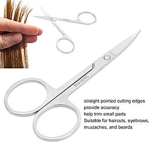 Hair Cutting Scissors Facial Nose Ear Hair Grooming Scissors Hair Removal Scissor Hair Clippers, Eyebrow Eyelash Trimming Scissors Men's Beard Mustache Care