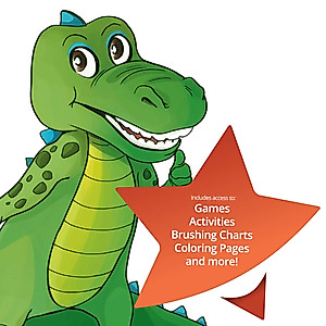 StarSmilez Tooth Brushing Allie Gator Bundle Plush and Storybook Help Kids Brush Their Teeth Plus Download of Matching Dental Health Activities