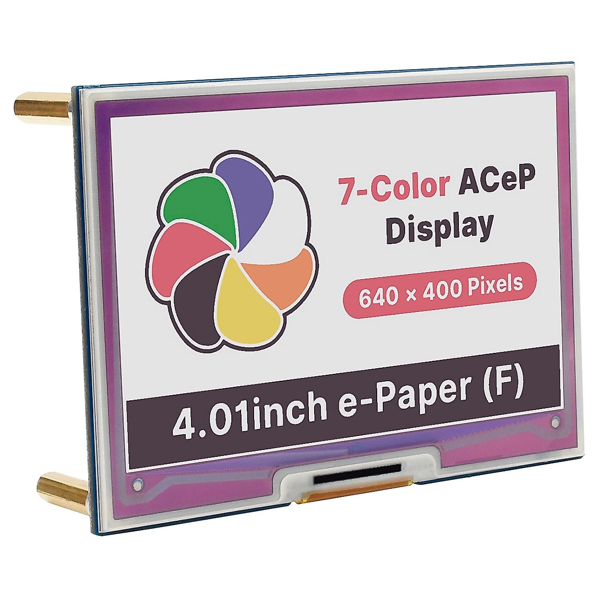 Bicool, 4.01inch ACeP 7Color EPaper Display HAT for Raspberry Pi and Jetson Nano, 640×400 Pixels EInk, SPI Interface,Low Power Consumption, Wide Viewing Angle