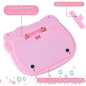 Women Calculators,Desktop Calculator 12 Digit with Large LCD Display and Sensitive Button, Solar and Battery Dual Power, Standard Function for Office, Home, School (Pink+Pink)