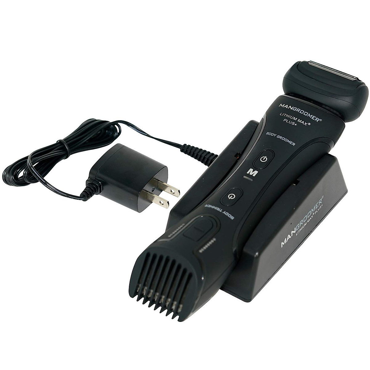 MANGROOMER Lithium Max Plus Body Groomer, Ball Groomer, Body Trimmer, Electric Groin Hair Trimmer with Free Bonus Foil Included