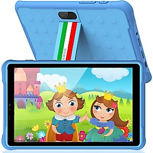 YINOCHE Kids Tablet 8 inch Tablet for Kids 64G Toddler Tablet for Toddlers with Parental Control Children's Tablet with case Included Dual Camera Support YouTube Netflix for Boys (Blue)