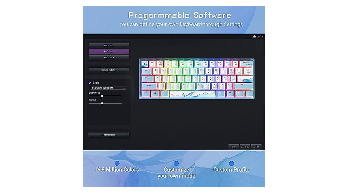 Womier WK61 60% RGB Mechanical Gaming Keyboard
