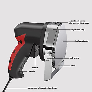 Commercial Turkish Kebab Slicer With 2 Blade 80w Electric Kebab Knife Gyro Shawarma Cutter 60kgs Per Hour (Silver(110V))